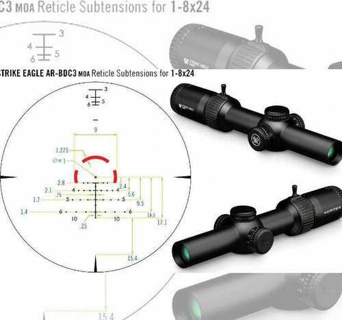 Оптический прицел Vortex Strike Eagle 1-6x24 с под