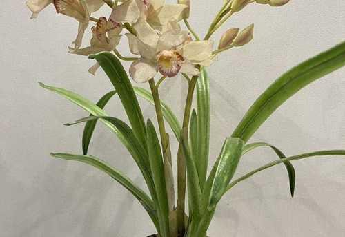Орхидея фаленопсис искуственная в горшке