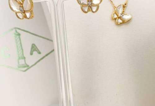 Van Cleef Arpels Серьги Золото Перламутр