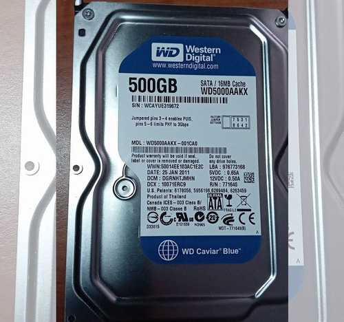 WD Blue WD5000aakx 500GB