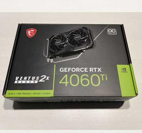 Msi geforce RTX 4060 ti ventus 2x black OC новая