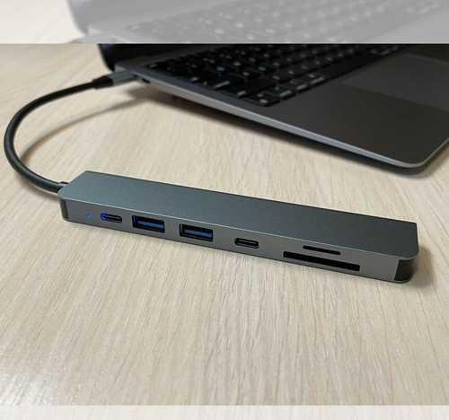 Usb hub / юсб хаб / type c / док станция 7в1