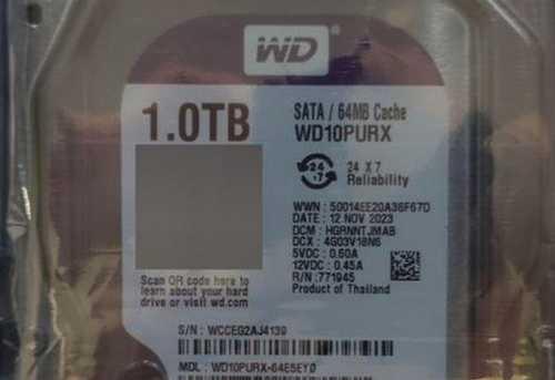 Жесткий диск 1tb WD Purple 1тб для видеонаблюдения