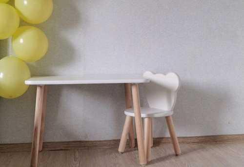 Детский стол и стул мишка