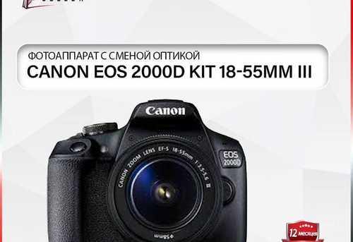 Canon Eos 2000D kit 18-55mm iii