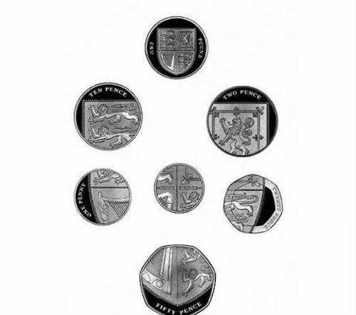 Набор из 7-ми серебряных монет Великобритании "Гер