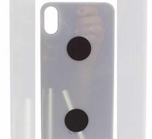 Задняя крышка для iPhone X Серебро с широким отвер