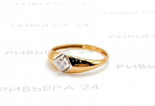 Золотое кольцо с фианитами 585 проба 0,82 грамм 16