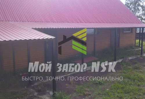 Козырек односкатный готовый в Новосибирске
