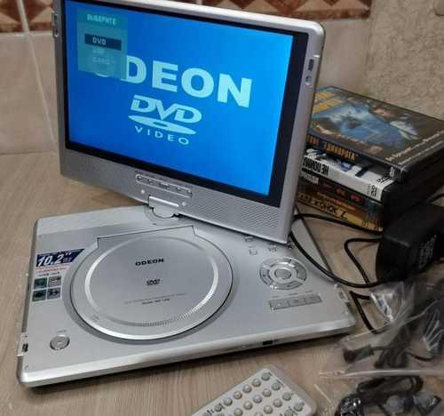 Портативный dvd плеер Odeon SDP-1280 USB пульт