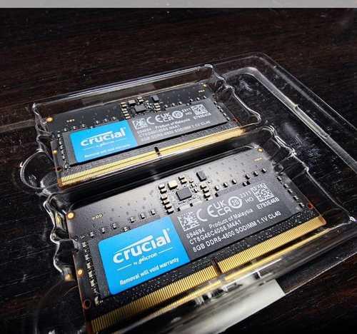 Оперативная память ddr5-4800 2x8GB sodimm crucial