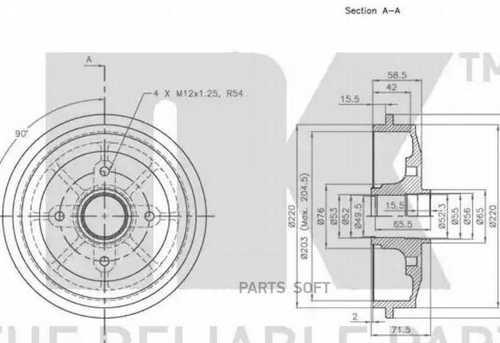 NK 251907 251907NK барабан тормозной со ступиц.и к