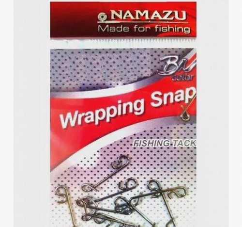 Застежка безузловая "Namazu" Wrapping snap (10 шт), N-FT-WS