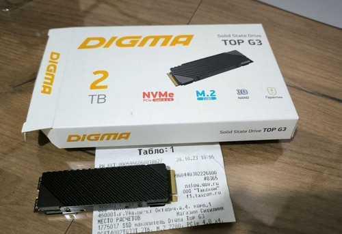 SSD M2 Digma Top G3 2тб, PCIe 4.0 x4. Как новый