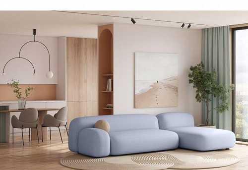 Модульный диван Риббл-2 Bucle Lilac