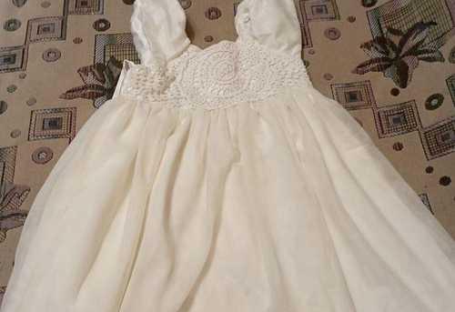Белое платье для девочки р.98-104