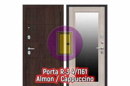 Дверь с зеркалом Porta R-3 4П61 Almon / Cappuccino