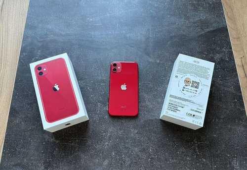 iPhone 11 64gb Red акб 100 (sim+esim)