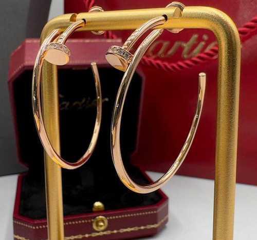 Cartier Золотые Серьги Кольца