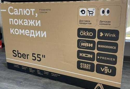 Телевизор Sber SDX-55U4127, 55"(139 см) UHD 4K