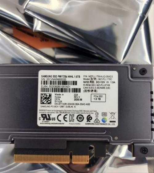 SSD Samsung PM1725b 1.6Тб PCIe