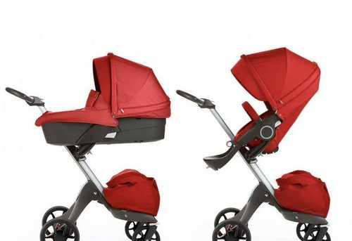 Коляска stokke xplory v6 красная