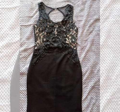 Черное вечернее платье 40 42