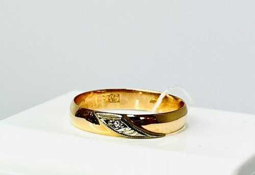 Золотое кольцо с бриллиантом 16.5р-р(Печеры)