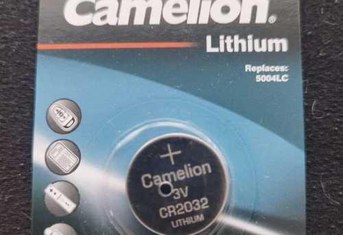 Батарейка литиевая camelion CR2032 плоская 3В