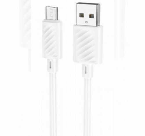 Кабель microUSB Hoco X88 (2.4A,1m) white