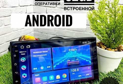 Магнитола 2din Android 7дюймов / 32+2Gb