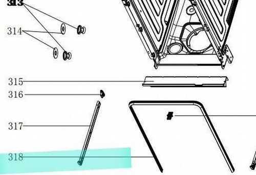 Уплотнитель двери Krona Brenta 45 BI, Garda 45 BI