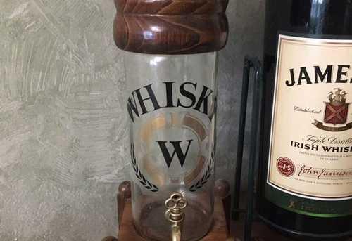 Бутылка (графин) с кранчиком Whisky