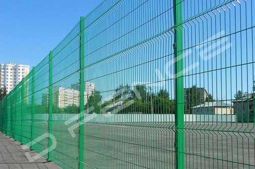 Забор 3D сетка, 3д панель 2,7х1,47м д.3мм zn+пп
