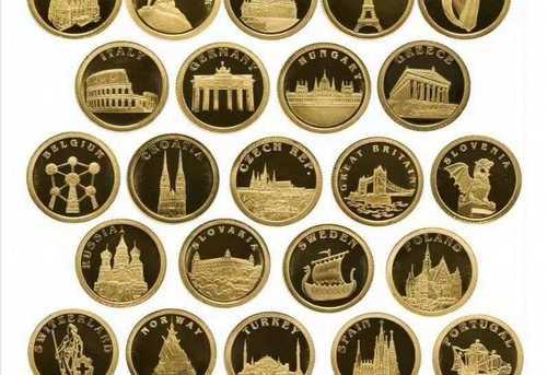 Монеты Либерия - Европа 2008 - золото 999