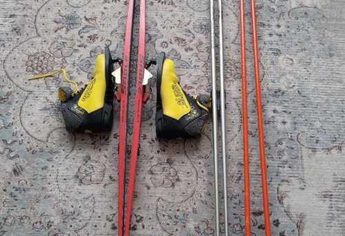 Беговые лыжи подростковые 180 см + ботинки