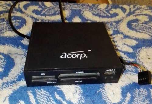 Картридер Acorp crip 200-B(Внутренний)