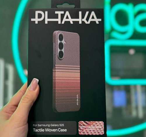 Чехол Pitaka Tactile Woven Samsung S25 Sunset