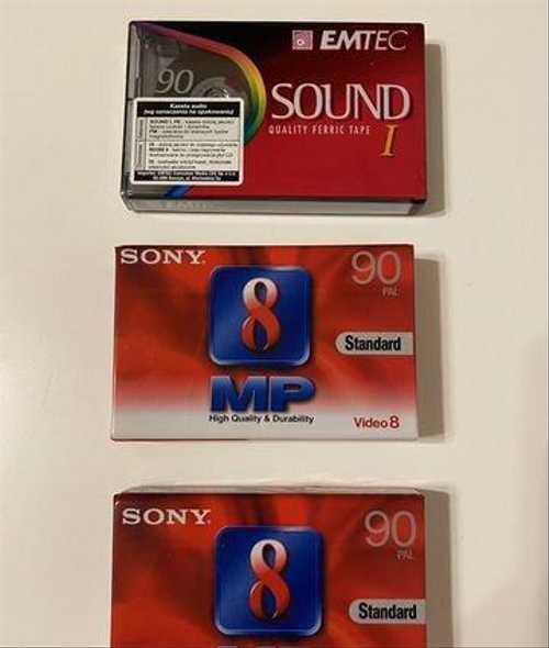 Видеокассеты Sony, аудиокассета Emtec
