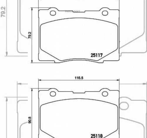 Колодки тормозные дисковые передн. honda legend IV (KB ) 10/04- P28079