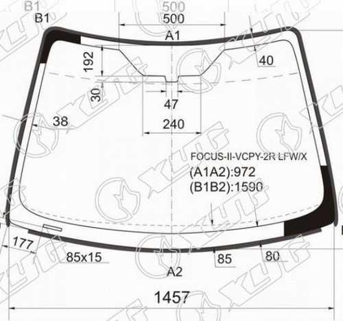 Стекло лобовое ford focus II 3 /4 /5D 05-11