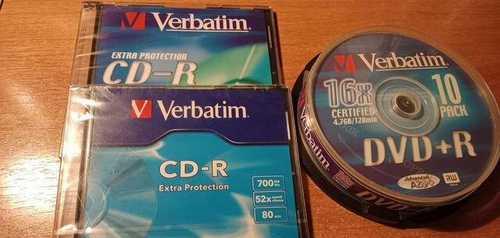 Диски Verbatim DVD-R и CD-R