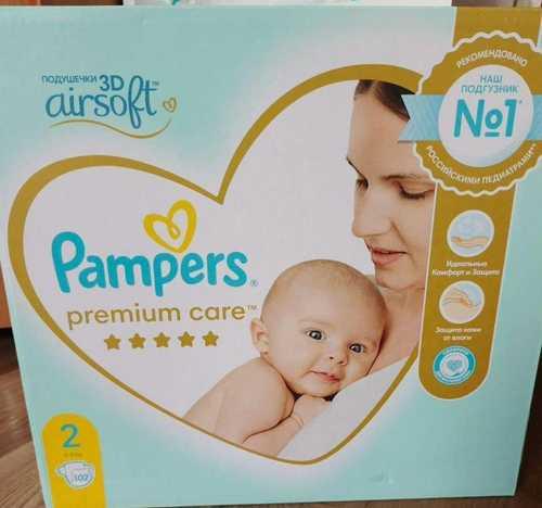 Подгузники Pampers premium care 2