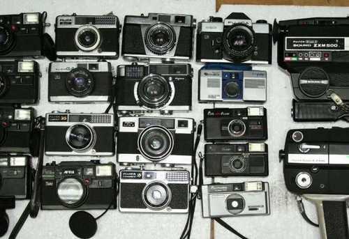 Фотоаппараты пленочные Canon, Konica, Yashica, Fuj