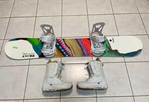 Женский сноуборд комплект Roxy - 151 + Burton - 39