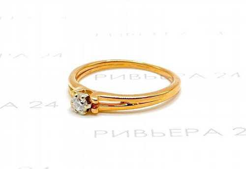 Золотое кольцо с бриллиантом 585 проба вес 2,19