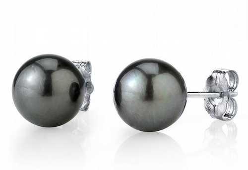 Серьги Mikimoto Black South Sea Stud 11 mm PES BW