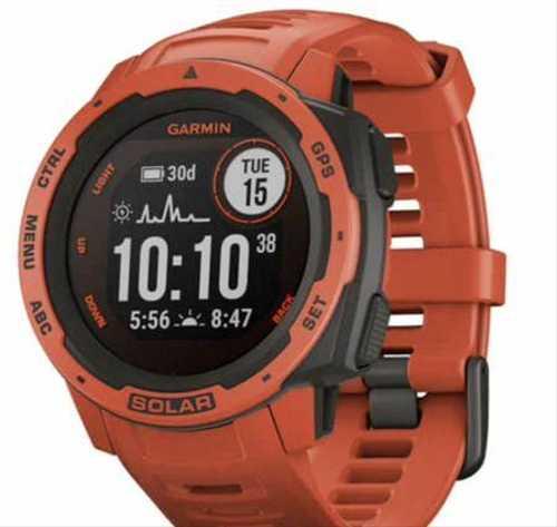 Часы Garmin Instinct Solar Flame Red