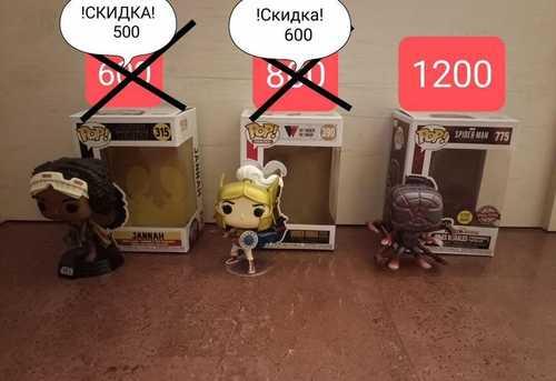 Funko pop (star wars, wonder women, spider man)