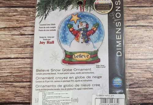 Набор для вышивания Dimensions Believe Snow Globe